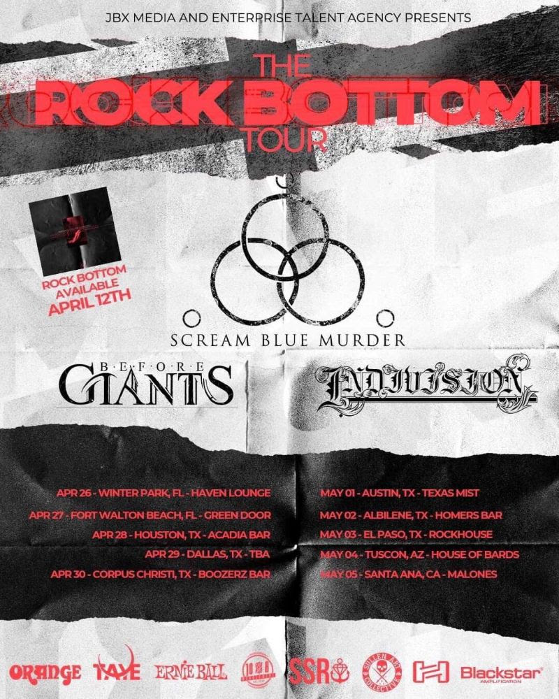 Scream Blue Murder Announce 2nd Album Rock Bottom, Light It Up Single